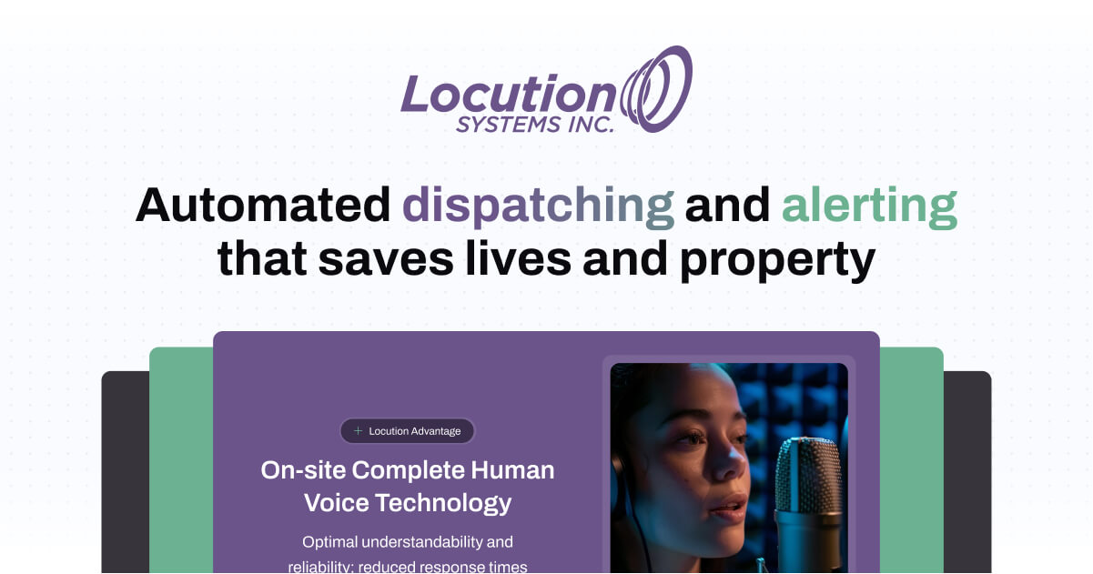 Automated fire station alerting and dispatching | Locution Systems